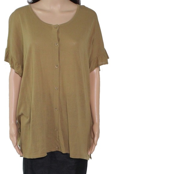 Masai | Tops | Masai Womens Top Olive Green Size Medium M Knit Button ...